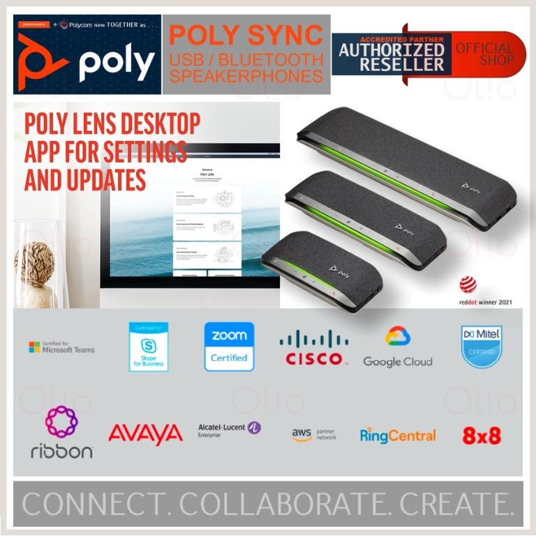 POLY (Plantronics) SYNC 20 | SYNC 40 | SYNC 60 SPEAKERPHONES USB / Wireless Bluetooth Full ...