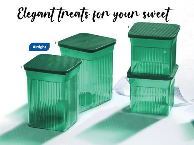 Tupperware Elegant Square Set (4), Furniture & Home Living, Kitchenware ...