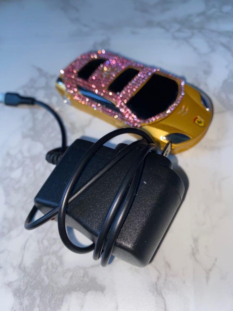 y2k Flip phone Gold Ferrari with diamonds, Mobile Phones & Gadgets ...