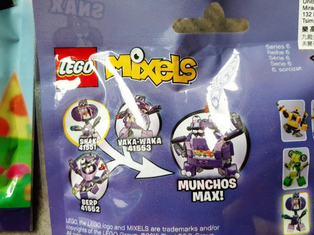 (包郵) 全新絕版 LEGO, Mixels Series 6 Bundle Set of Munchos, Snax (41551 ...