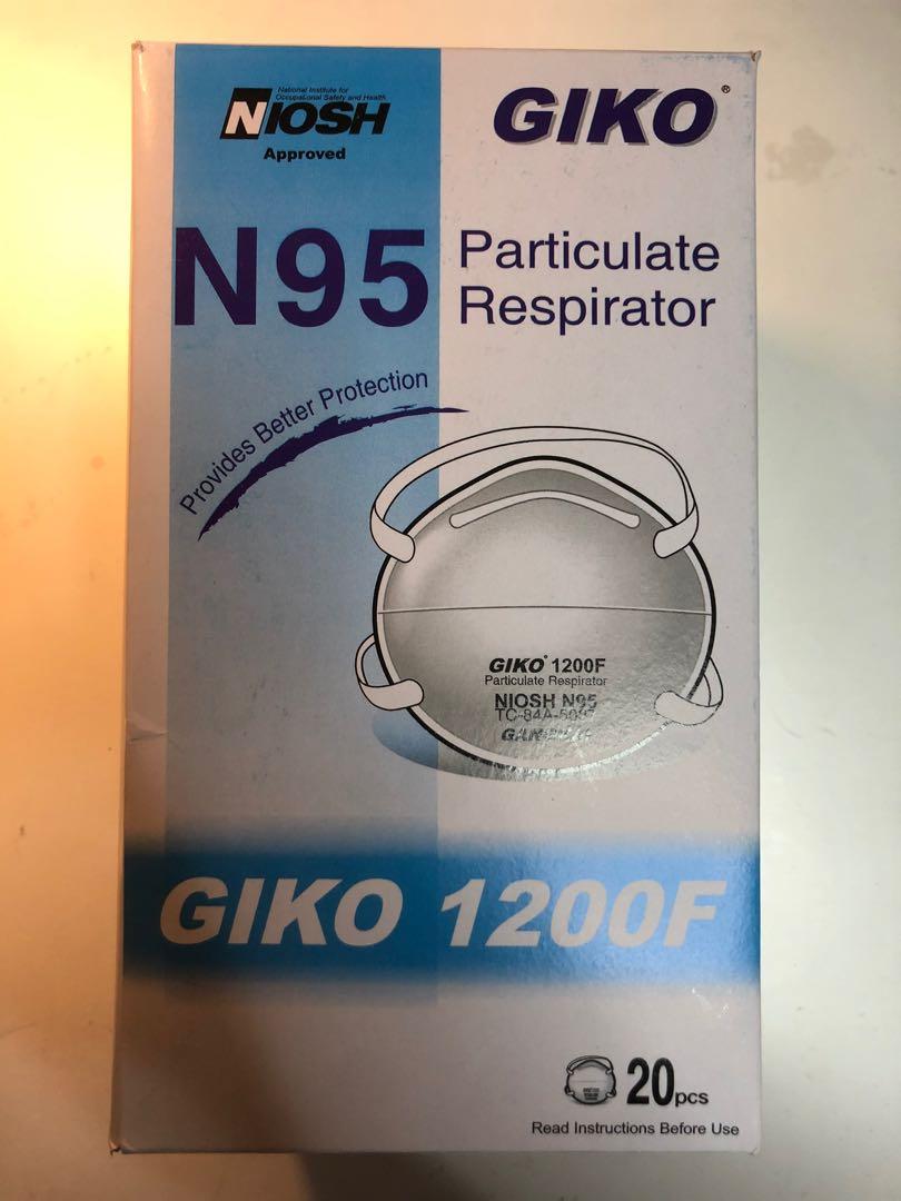 全新 GIKO N95口罩x 20個, 健康及營養食用品, 口罩、面罩 - Carousell