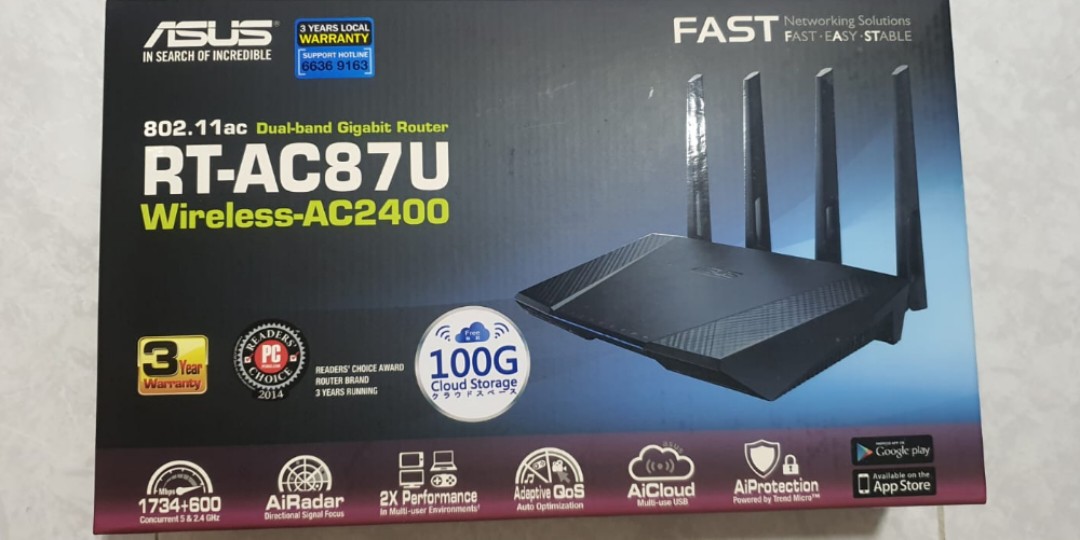 Asus AC2400 Router, Computers & Tech, Parts & Accessories, Networking ...