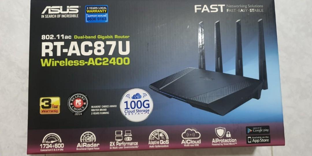 Asus AC2400 Router, Computers & Tech, Parts & Accessories, Networking ...