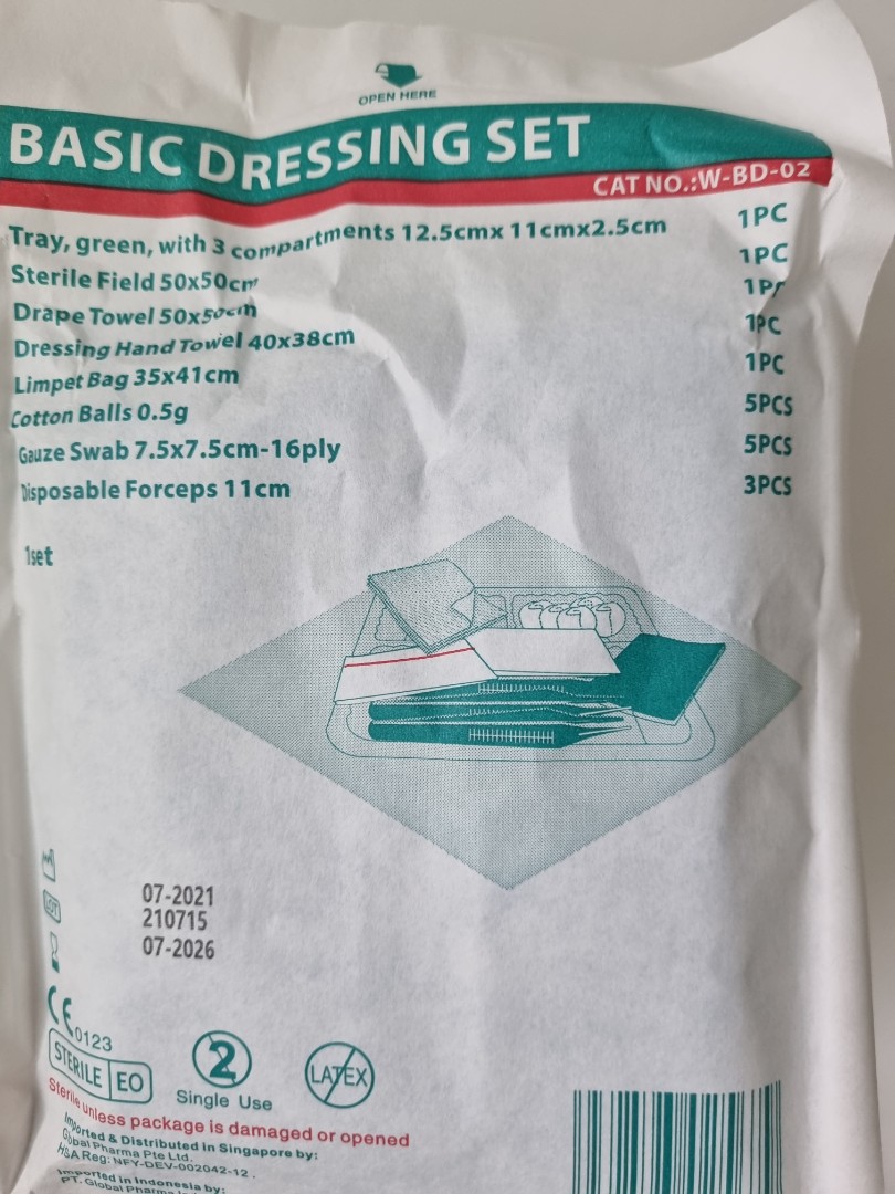 Basic dressing set, Health & Nutrition, Medical Supplies & Tools on ...