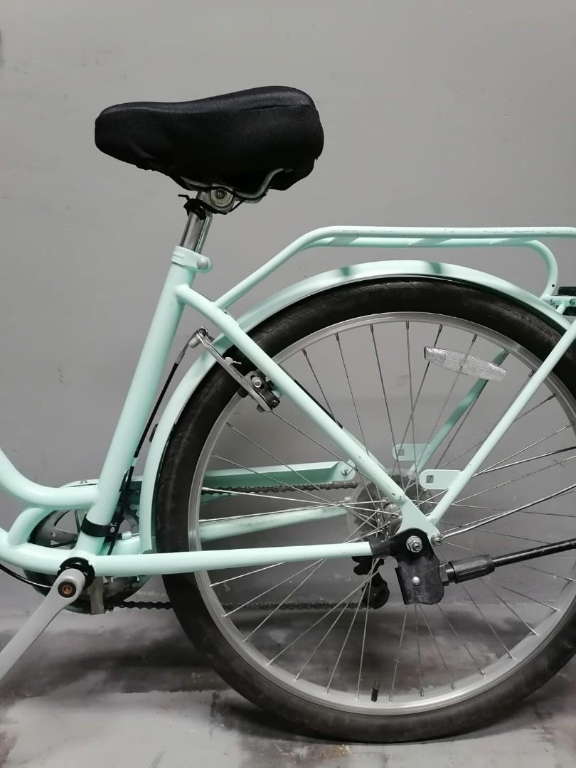 Bicycles,Btwin Elops 120,, 26" rim, 6 speed, front basket, rear rack ...