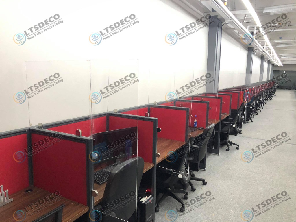 call center table office partitions, Furniture & Home Living, Office ...