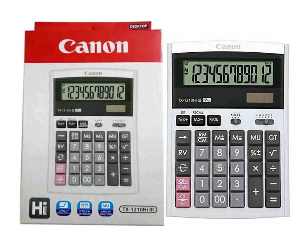 Canon Calculator (Solar Powered) TX-1210Hi III, Hobbies & Toys ...