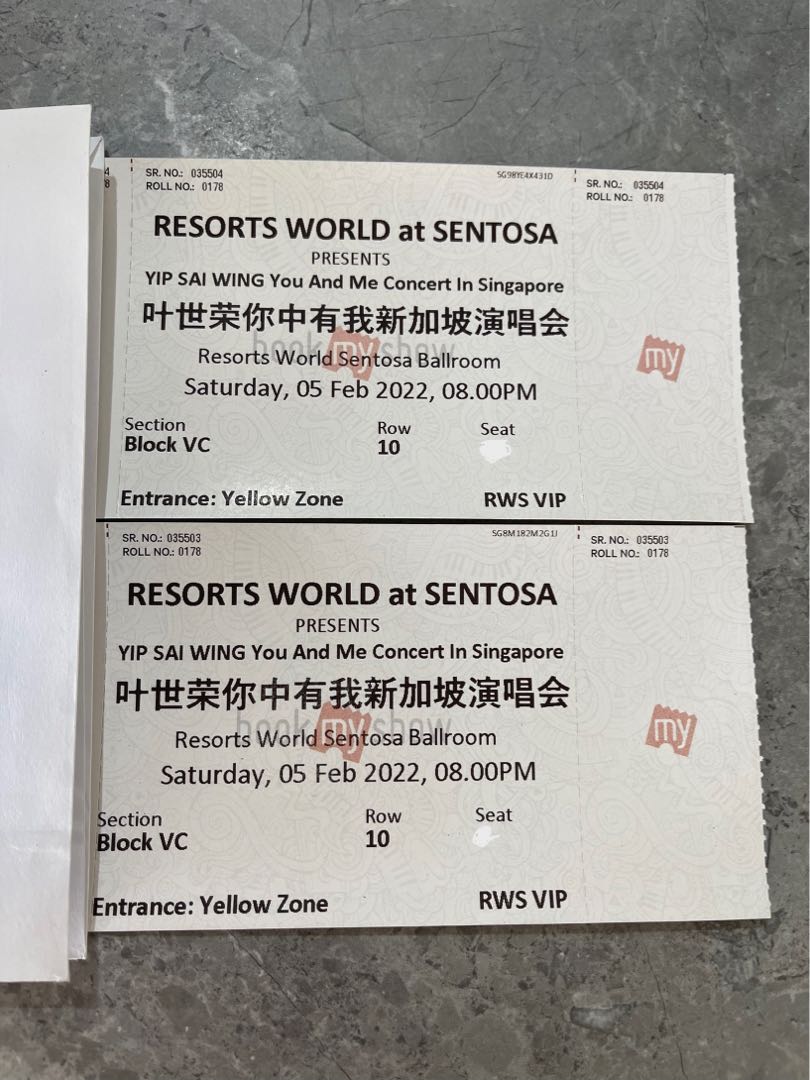 Concert ticket, Tickets & Vouchers, Event Tickets on Carousell