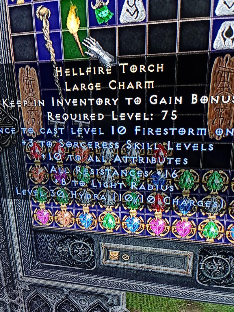 Diablo 2 D2R sorceress hellfire torch, Video Gaming, Gaming Accessories ...