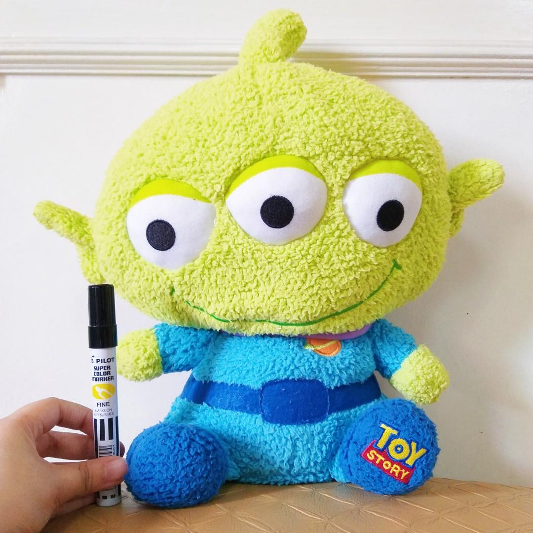 Disney Pixar Toy Story Fuzzy Three Eyed Alien with Patch Stuffed Plush ...