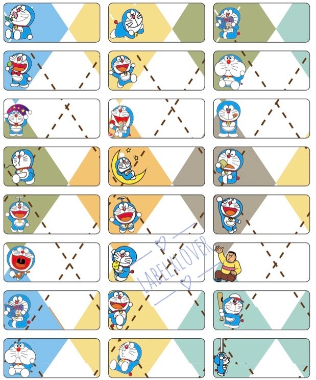 Doraemon ; Peppa Pig ; Transportation 36 Pcs Medium personalise ...