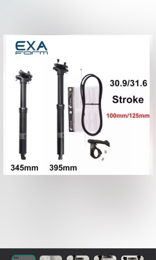 EXA FORM 31.6/120/345 DROPPER SEATPOST, Sports Equipment, Bicycles ...