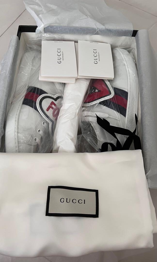 Gucci white shoes, Women's Fashion, Footwear, Sneakers on Carousell