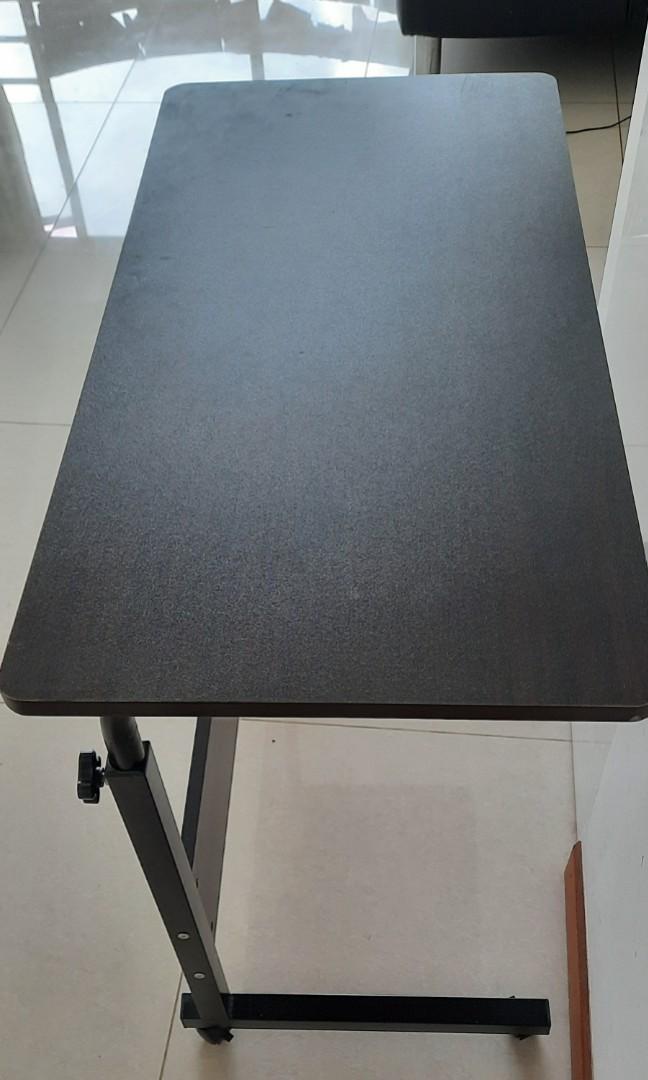 Height adjustable table with wheels, Furniture & Home Living, Furniture ...