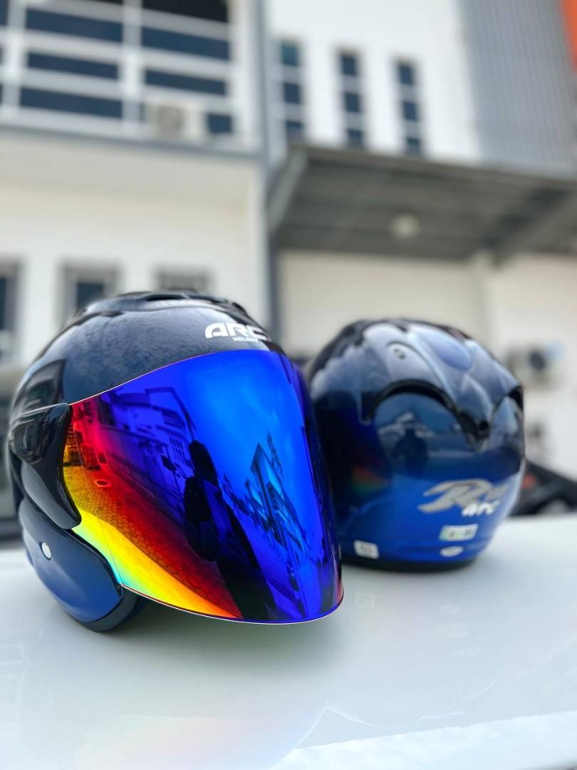 Helmet ARC Ritz Two Tone Blue Special Edition, Auto Accessories on ...