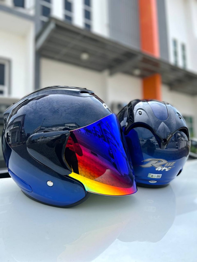 Helmet ARC Ritz Two Tone Blue Special Edition, Auto Accessories on ...