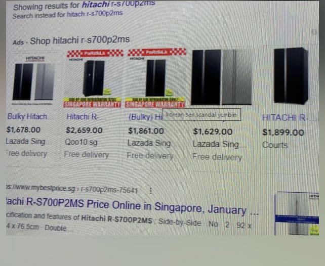 Hitachi side by side doors fridge (Fridge is cleaned and ready to go ...