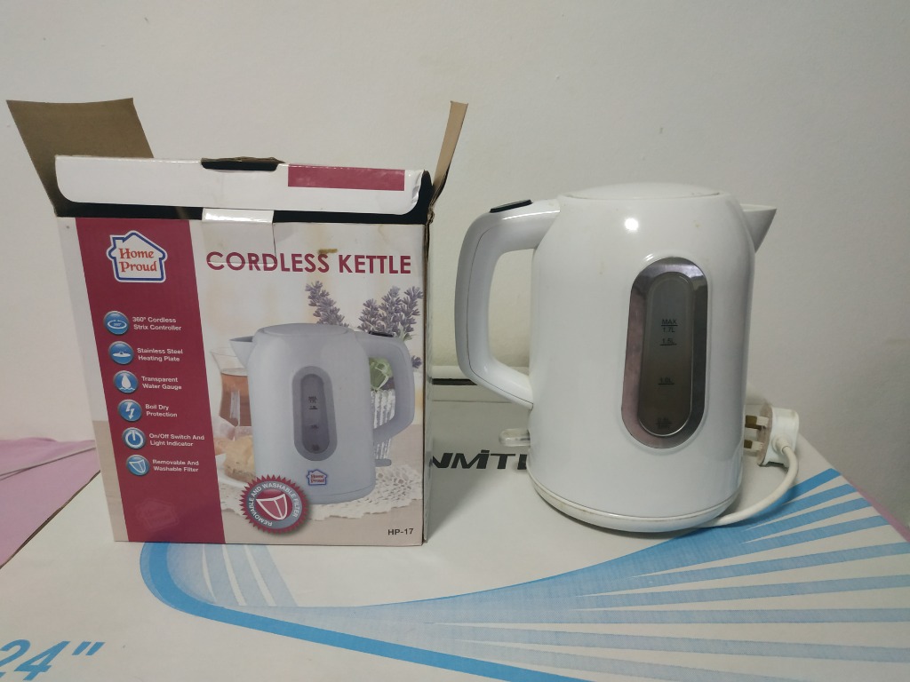 HomeProud Cordless Electric Kettle, TV & Home Appliances, Kitchen ...