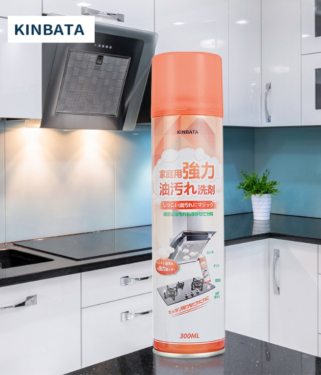 Japanese Kinbata Oil-Removing Bubble Hood Kitchen Weight Oil Cleaning Agent 300ml Strong Oil ...