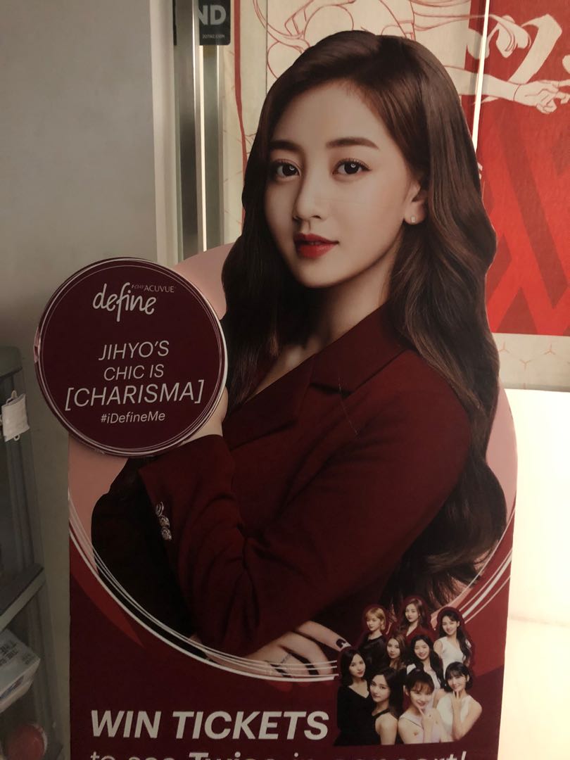 Jihyo Acuvue Define Twice Standee Lifesize, Hobbies & Toys, Memorabilia ...