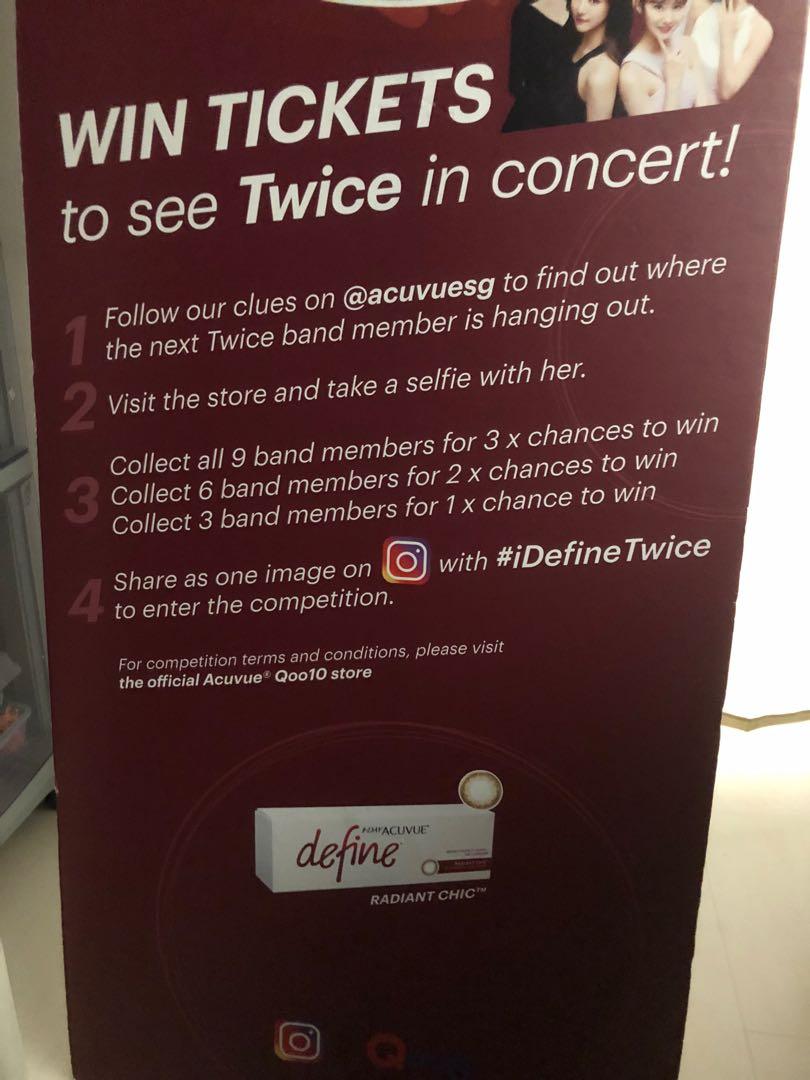 Jihyo Acuvue Define Twice Standee Lifesize, Hobbies & Toys, Memorabilia ...