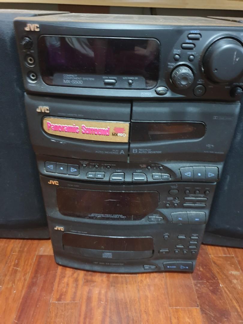 JVC MX-S500 Double Cassette Tape Deck Tuner Stereo System, Audio ...
