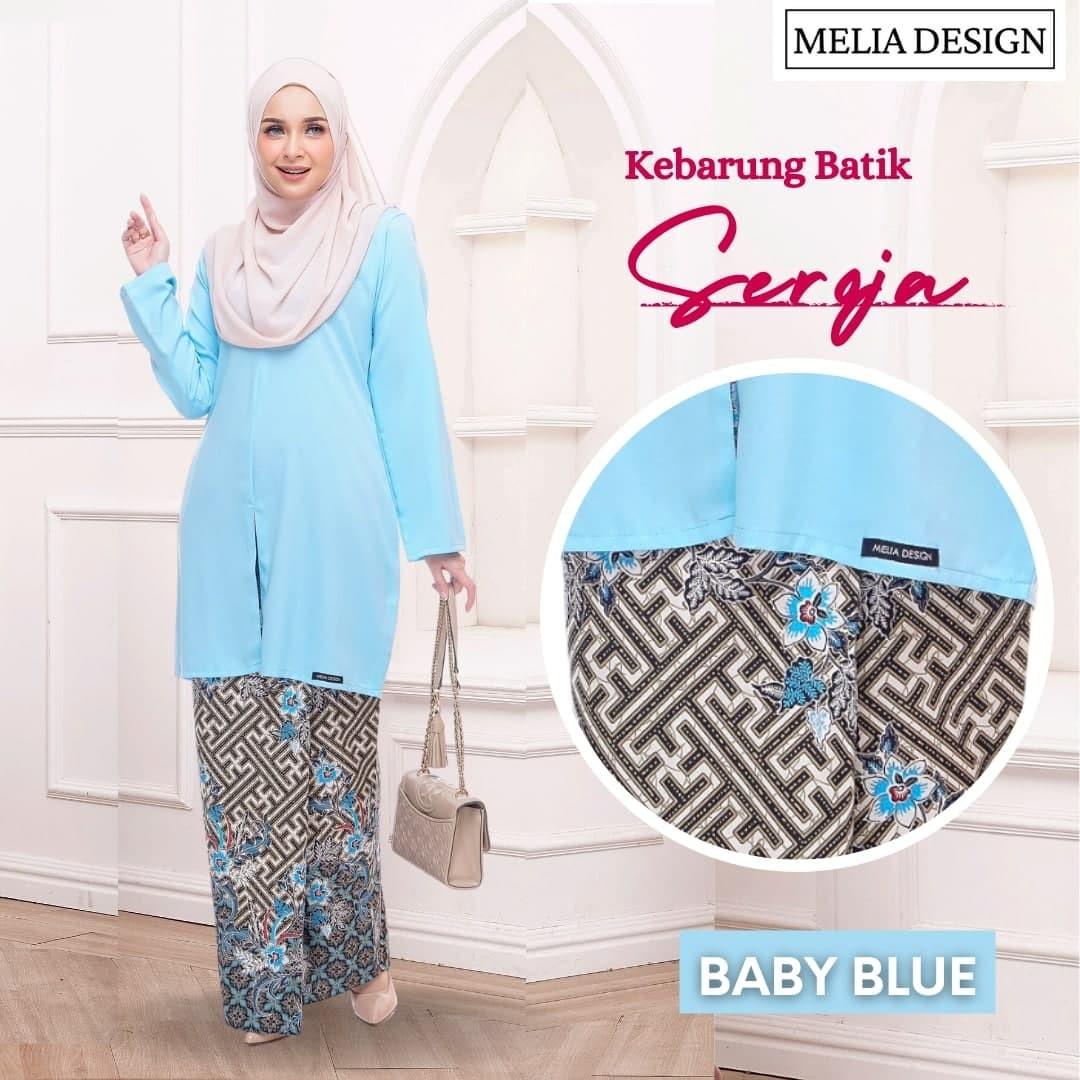 KEBARUNG BATIK SEROJA, Women's Fashion, Muslimah Fashion, Baju Kurung ...