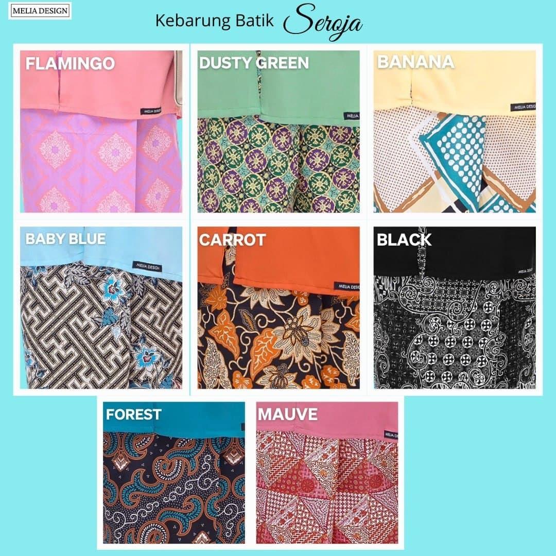 KEBARUNG BATIK SEROJA, Women's Fashion, Muslimah Fashion, Baju Kurung ...