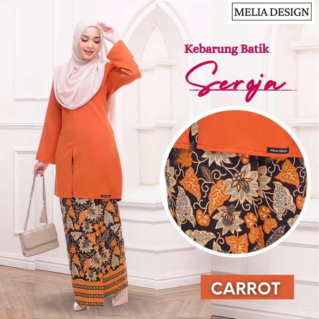 KEBARUNG BATIK SEROJA, Women's Fashion, Muslimah Fashion, Baju Kurung ...