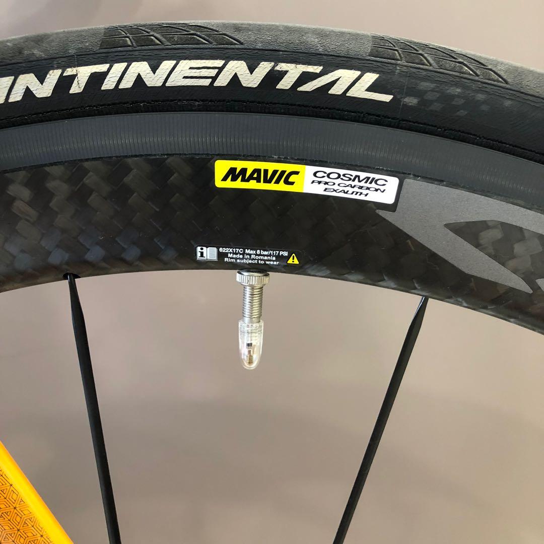 Mavic Cosmic Pro Carbon Exalith Rim brake wheelset , Sports Equipment ...