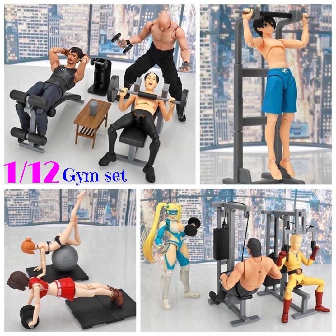 Miniature gym set 1/12, Hobbies & Toys, Toys & Games on Carousell