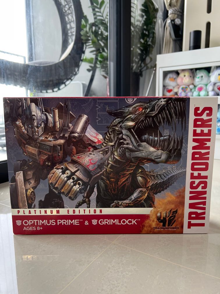 Optimus Prime Vs Grimlock AOE, Hobbies & Toys, Toys & Games on Carousell