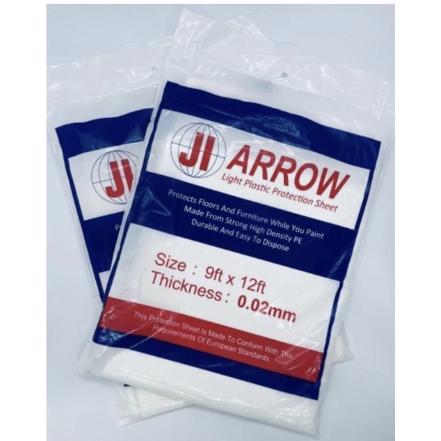 PLASTIC DROP SHEET (9x12ft), Furniture & Home Living, Home Improvement ...