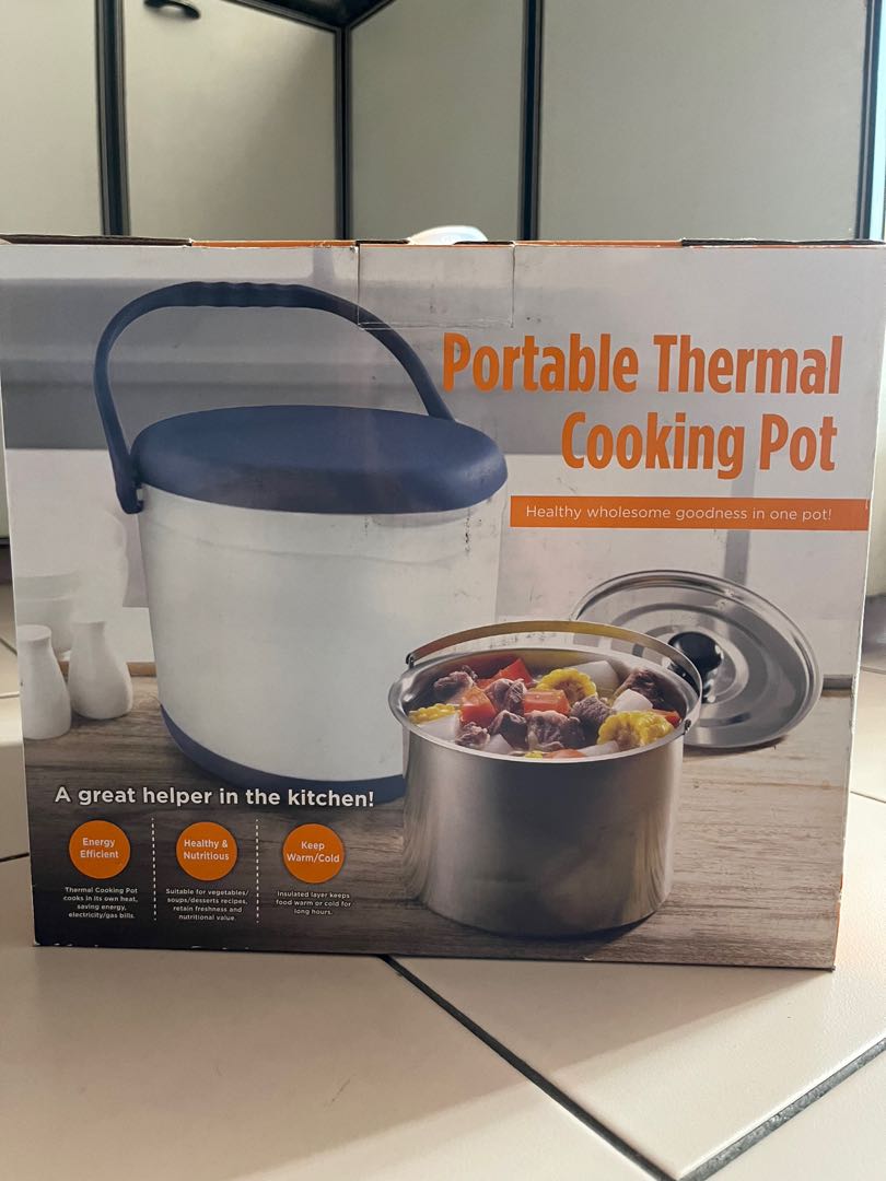 Portable thermal cooking pot (4.6L), TV & Home Appliances, Kitchen ...