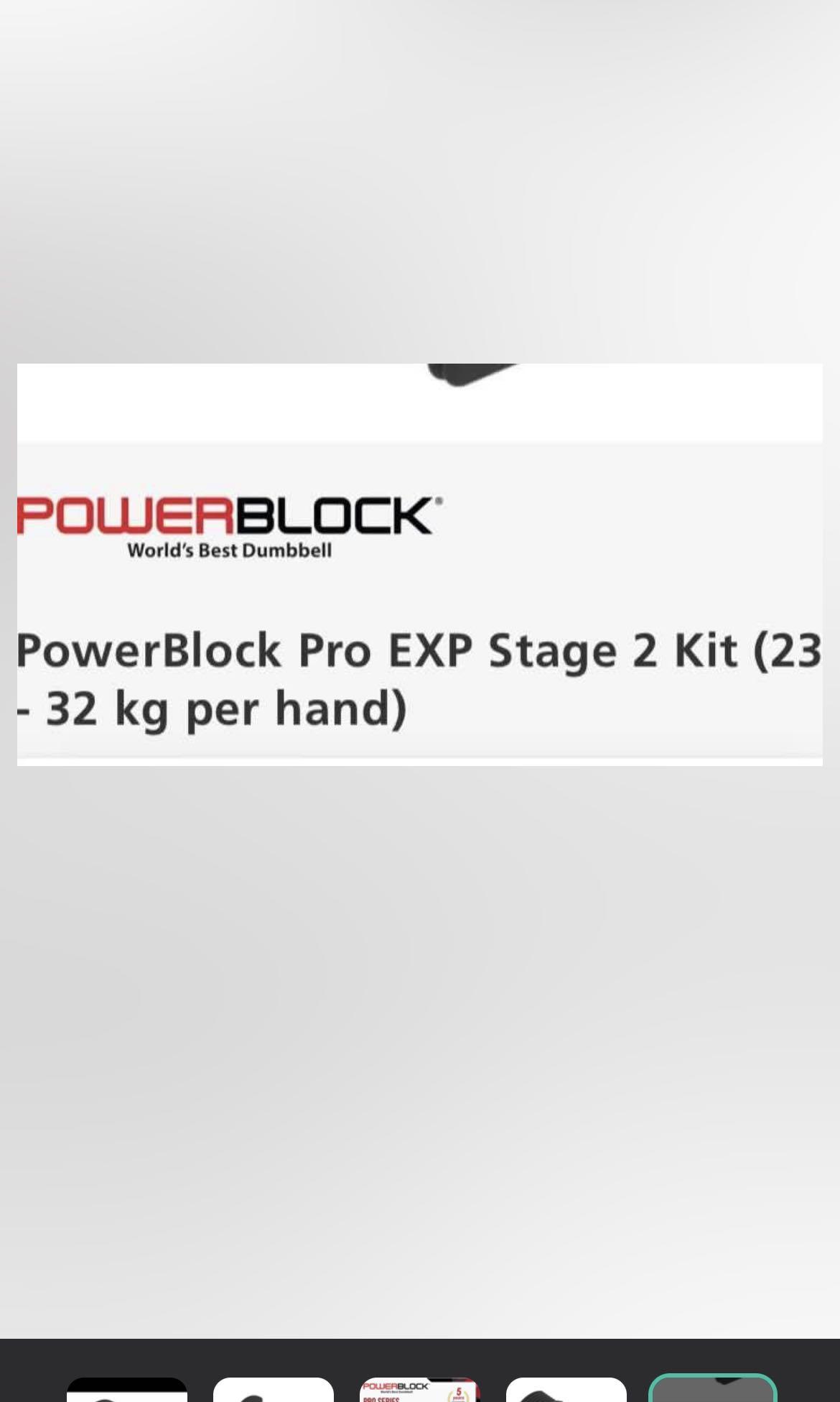 Powerblock Pro Exp Stage 2 kit, Sports Equipment, Exercise & Fitness ...