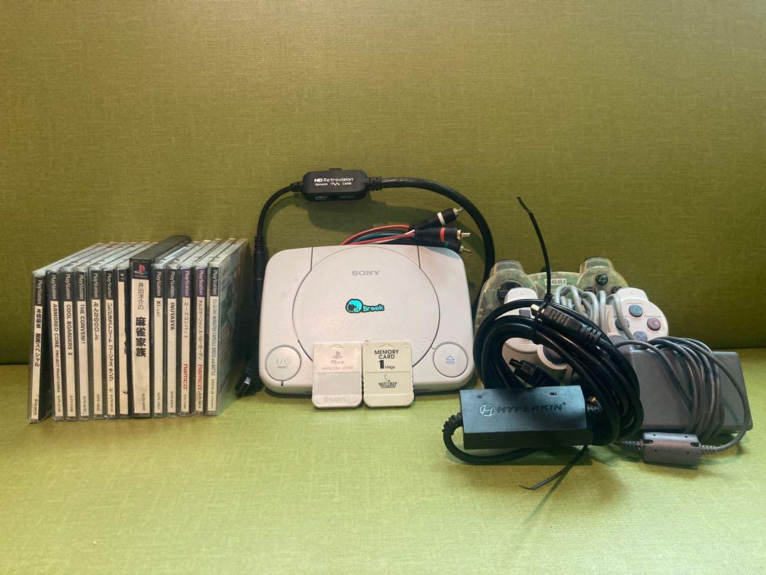 PS1 PSOne + 13 遊戲光碟 + Hyperkin HDMI 線+ HD Retrovision 份量線 + 2個手把 + 2個記憶 ...