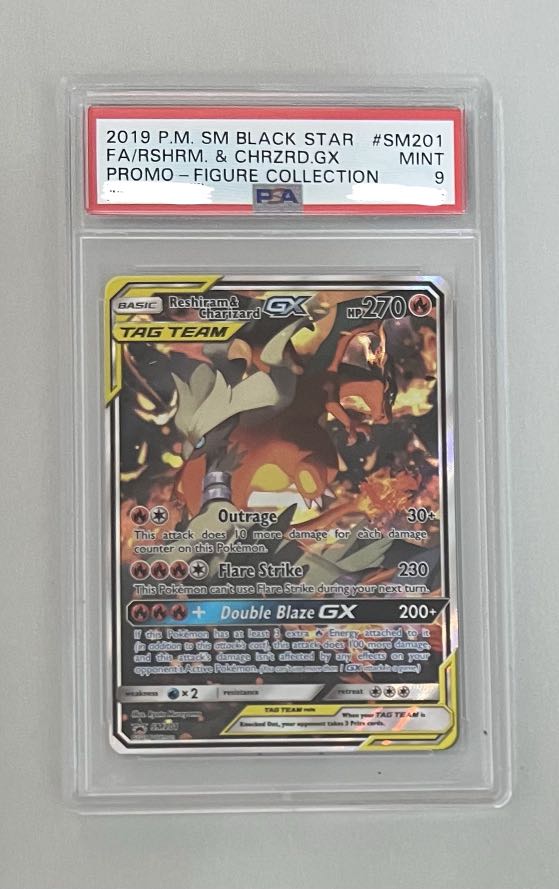 PTCG 美版 English PSA 9 Reshiram & Charizard GX Tag Team Alternative Art 噴火龍白龍TT 異圖 白噴 Pokemon ...