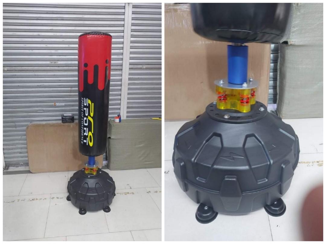Punching bag with stand with shock absorbing spring type, Sports ...