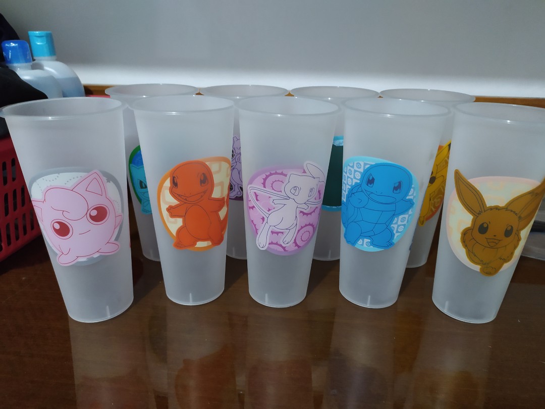 Reusable Pokemon Cups w lids Happy Lemon, Hobbies & Toys, Memorabilia ...
