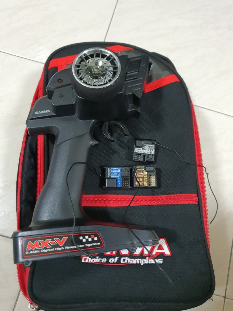 Sanwa MX-V FHS 2.4G radio with 3 Receivers for Tamiya Kyosho Xray HPI yokomo associated Traxxas ...