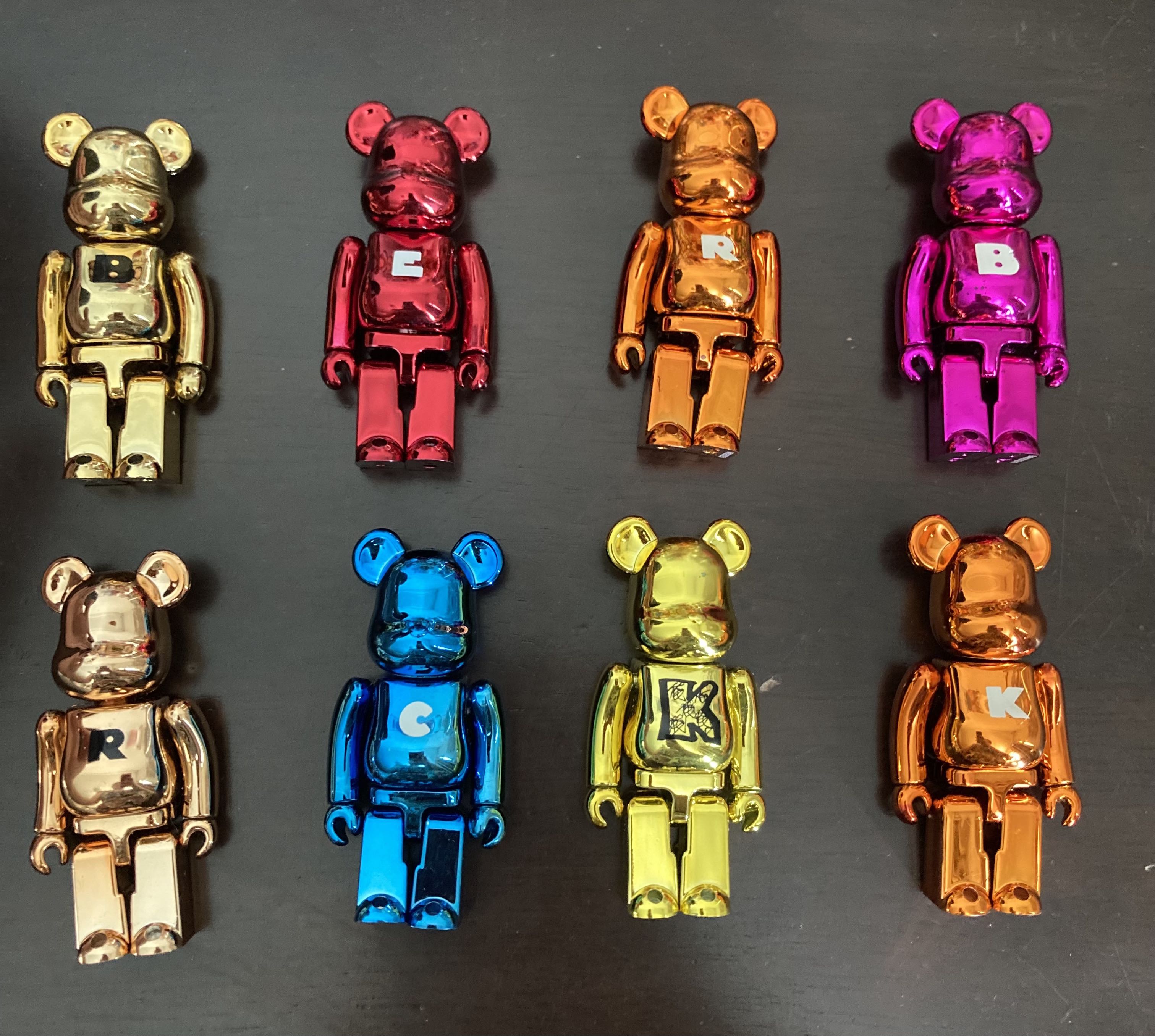 Set of 8 bearbrick basic letters from misc series, Hobbies & Toys, Toys ...