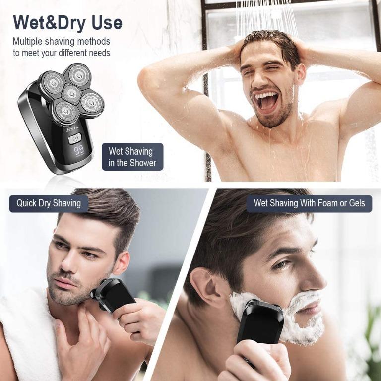 Shavers for Men , [6-in-1] Head Electric Shavers Men, 5D Rotary Shaver ...