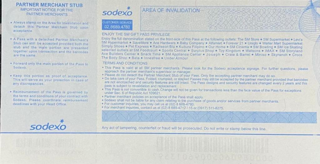 SM Gift Certificate 500, Tickets & Vouchers, Store Credits on Carousell