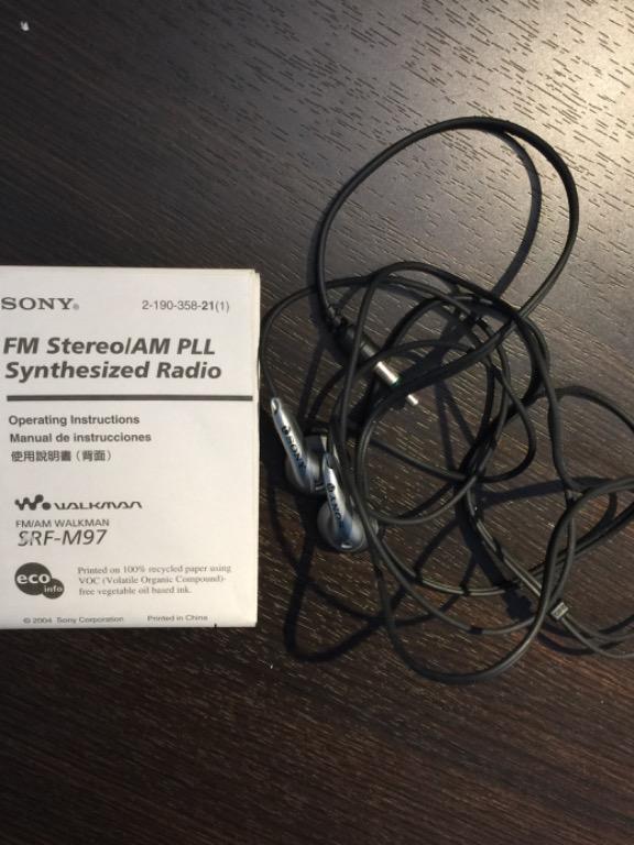 Sony radio Walkman AM/FM SRF-M97 收音機, 音響器材, 音樂播放裝置 MP3及CD Player - Carousell