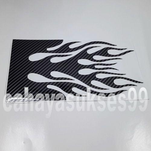 Sticker Cutting Spakbor Motor Variasi API FLAME Warna Carbon Black ...
