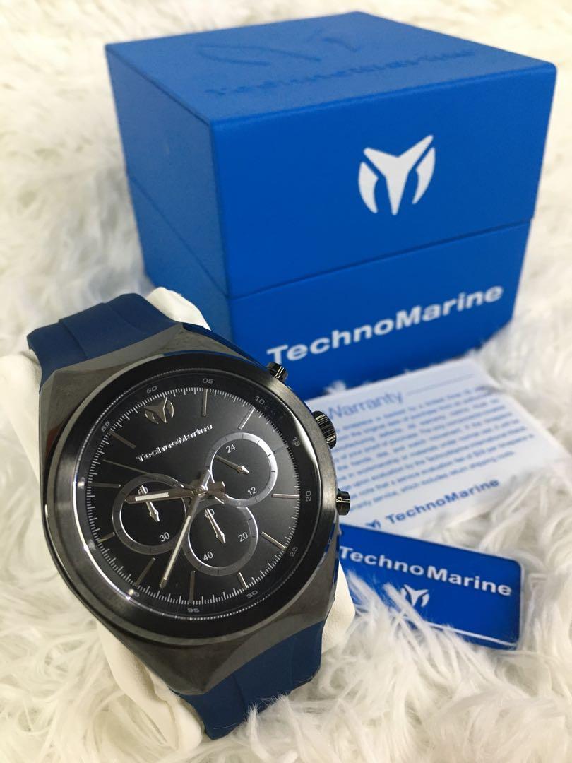 TechnoMarine MoonSun Quartz Men's Blue Watch 45mm (TM-820008), Men's ...