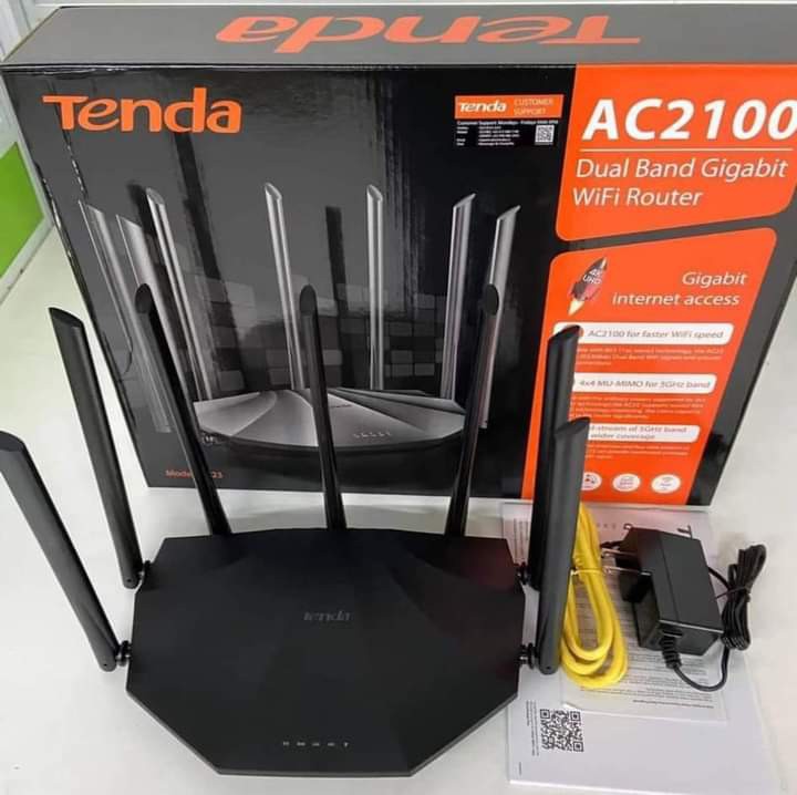 Tenda AC23 AC2100 Dual Band Gigabit WiFi Router, Computers & Tech ...