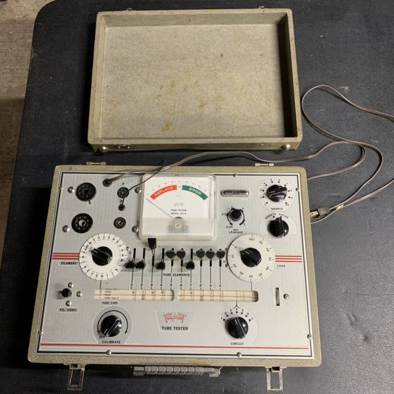Triplett 3414 TUBE TESTER Vintage Radio Television Electronics Amp ...