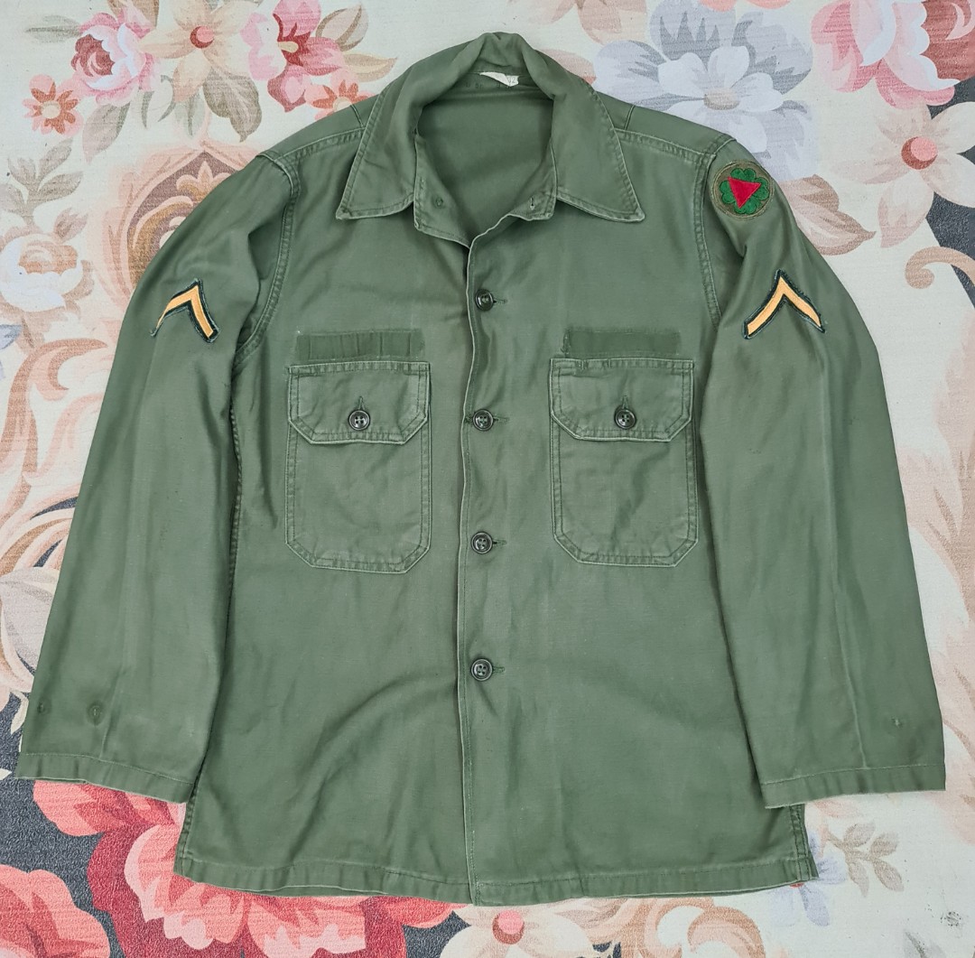 Vintage OG 107 2nd Pattern (Type 2) US Army 60s, Men's Fashion, Tops ...