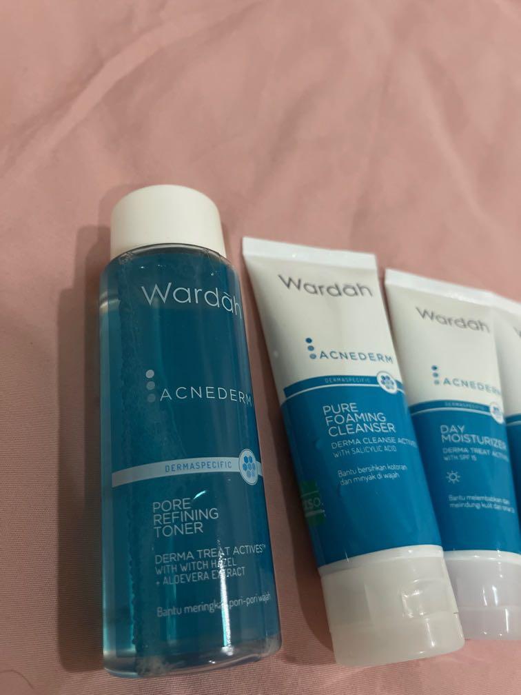 Wardah acnederm set, Beauty & Personal Care, Face, Face Care on Carousell